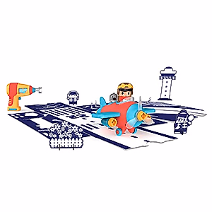 Educational Insights Design & Drill Bolt Buddies Plane Take Apart Toy with Electric Toy Drill, Preschool STEM Toy, Gifts for Boys & Girls, Ages 3+