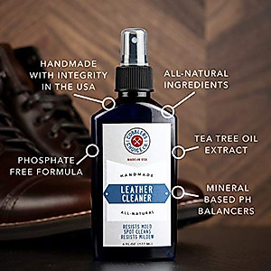 Cobbler's Choice Co. Finest Quality Leather Cleaner 100% Natural - Designed to Fight Fresh Stains, Dirt, & Build-Up - Easy Spray Application