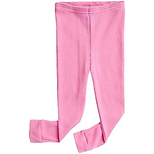 Sweet & Sassy Infant & Toddler Girls' 4-Piece Thermal Underwear Set, Size 18 Months, Hot Pink/Medium Pink