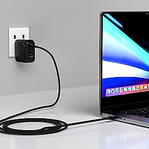 INVZI USB C to USB C Cable 100W 6.6ft, USB 3.1 Gen 2 Type C Cable 10Gbps Data Transfer for 4K@60Hz Video Output, PD 5A Fast Charging Nylon Braided Cord for MacBook Pro, iPad Pro, Switch, Oculus, XPS