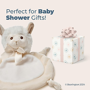 Bearington Baby Wee Alma, 8 x 7 Inch Small Llama Stuffed Animal, Nursery Decor, Security Blanket Lovey for Babies