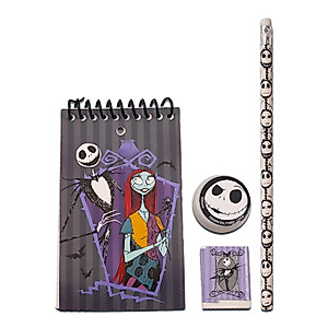 Nightmare Before Christmas Travel Bag Bundle - Disney Travel Set with Jack Skellington Bag, Notebook, Water Bottle, Stickers, More | Nightmare Before Christmas Activity Set for Kids
