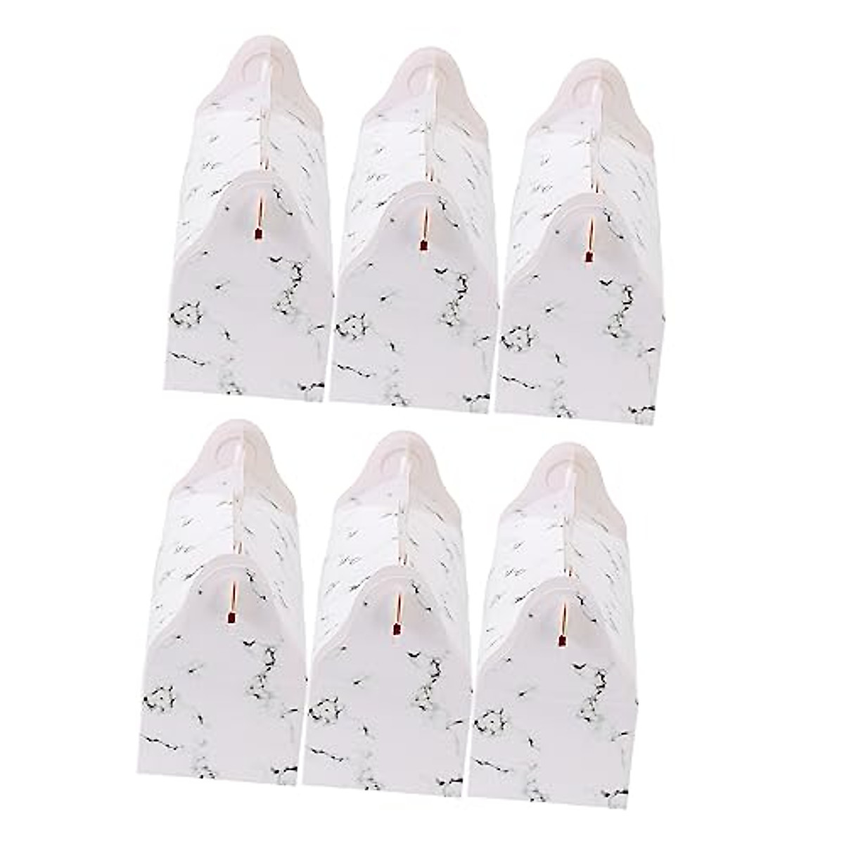 Cabilock 6pcs Packing Boxes Portable Cake Box Cupcake Decorating Donut Boxes Marble Pattern Cake Boxes Cupcakes Containers Paper Cake Boxes Handheld Candy Boxes Cardboard Cupcake Stand Mini