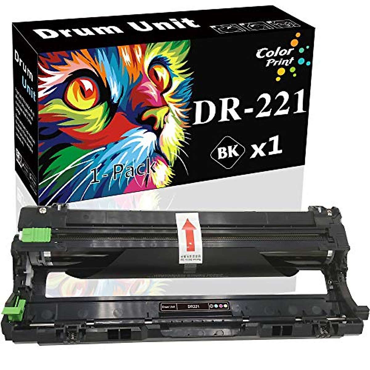 1-Pack Compatible DR-221CL Drum Unit Replacement for Brother DR221CL DR-221 DR221 Imaging Used for TN221 Toner HL-3140cw HL-3170cdw HL-3180CDW MFC-9130cw MFC-9330cdw MFC-9340cdw DCP-9020CDN Printer