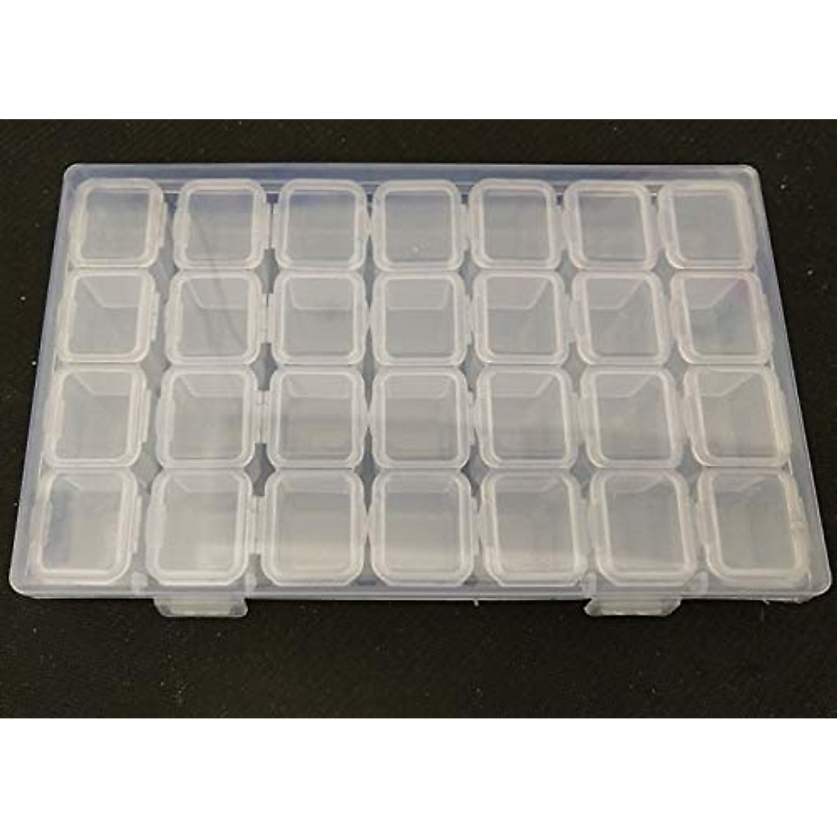 Nunobob 2 Pack 28 Slots Plastic Diamond Painting Storage Box Organizer Case Craft Nail Art Rhinestone Tools Beads Jewelry Storage NUSS5 NUSS5