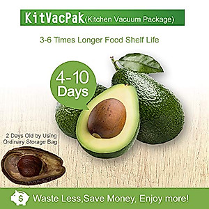 KitVacPak 11x50 2 Pack Vacuum Sealer Bags Rolls with BPA Free and Heavy Duty,Commercial Grade Vacuum Seal Freezer Bags Rolls Compatible with Any Type Vacuum Sealer