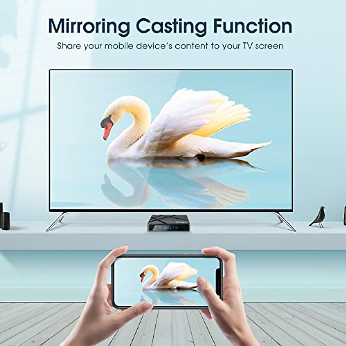 Android TV Box 11.0, 2022 Newest Android TV Box 4GB RAM 32GB ROM with RK3318 Quad-Core 64 Bits, Android Box Dual-WiFi 2.4GHz/5GHz BT 4.2 USB 3.0 3D 4K/6K TV Box