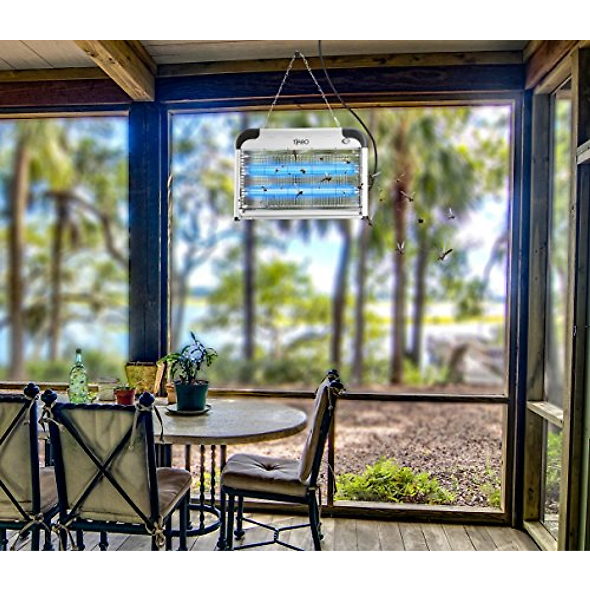 Tiabo Electronic Bug Zapper Indoor Insect Killer - 20W Mosquito, Fly, Moth, Gnat, Wasp or Any Pest Killer Electric Zapper UV Bulbs - for Residential & Commercial use