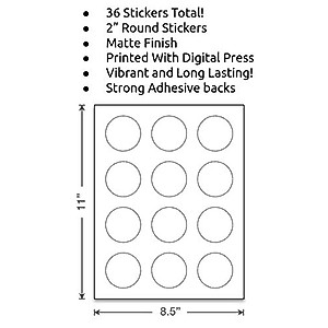 Pink Ready to Pop Baby Shower Stickers | 36 Matte Stickers | 2 Inches Round | Ready to Pop Baby Shower Labels