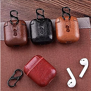 ProCarrier AirPods Protective Shockproof Silicone Matte Wired or Wireless case Cover with Keychain and Visible LED Compatible with Apple AirPods 1 and 2
