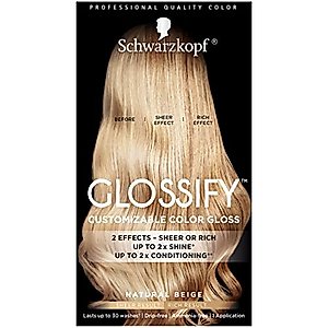 Schwarzkopf Glossify Customizable Color Gloss, Natural Beige