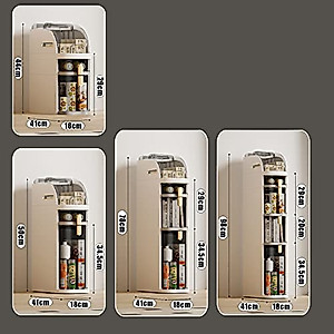 Slim Rolling Storage Cart,Bathroom Storage Organizer,Laundry Room Organization,3 Tier Mobile Utility Cart for Bathroom, Kitchen, Laundry, Office, Narrow Places,4 Tier