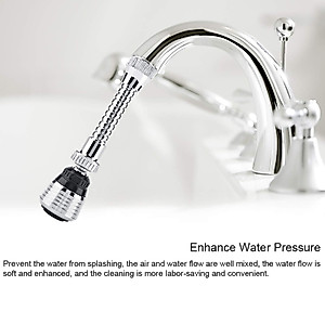 360 Degree Swivel Sink Faucet Aerator, for Home Kitchen Bathroom Sink Tap Head (with Movable Hose Adapter Attachments),High Pressure Bathtub Nozzle Rotate Replacement