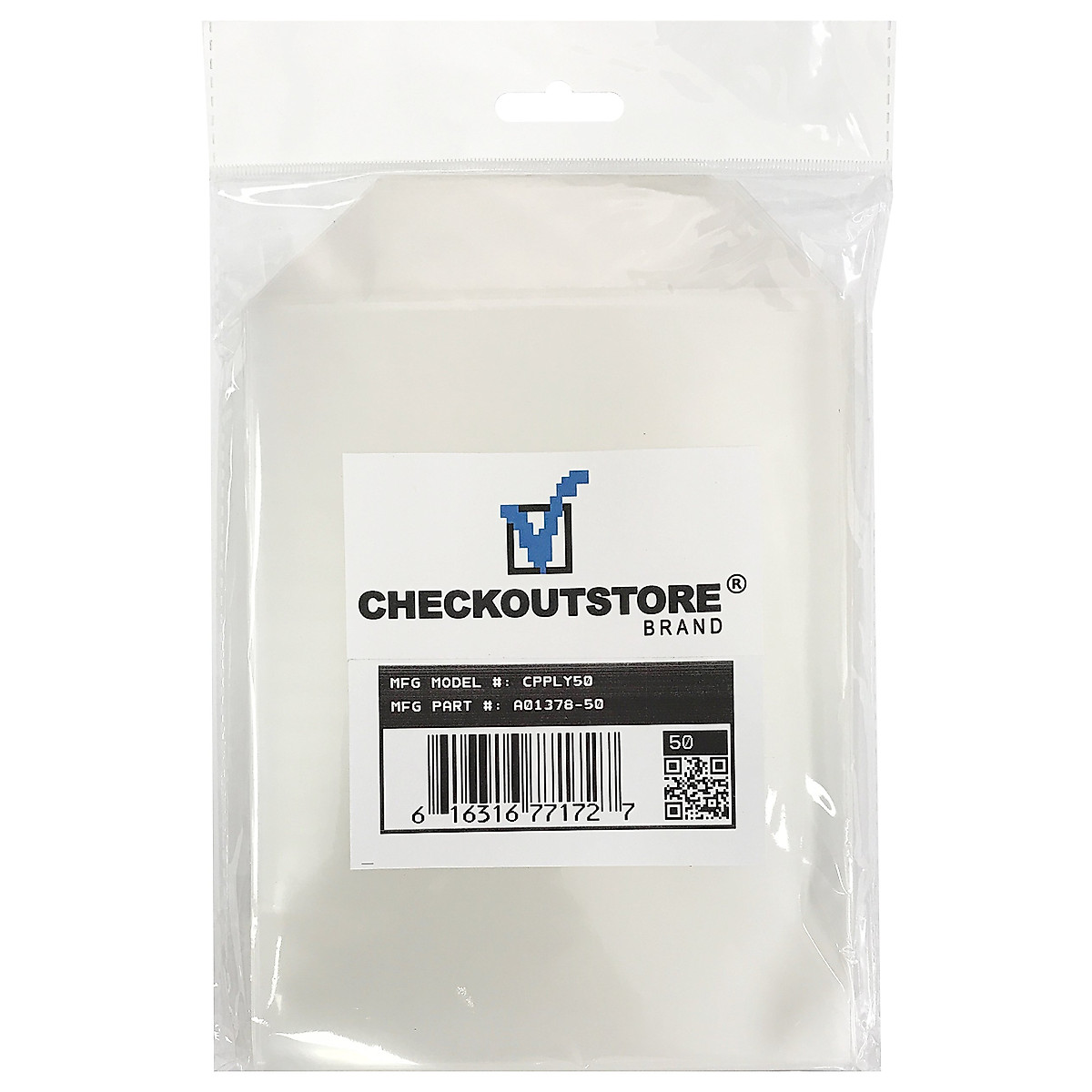 CheckOutStore 50 Clear Storage Pockets (5 5/8 x 7 3/8)