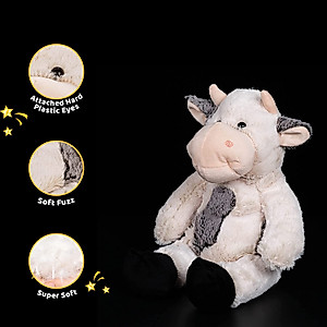 Cow Stuffed Animals Soft Plush Adorable Plush Cow Toy Nursery Doll, Gifts for Girls Boys 17.71 inches