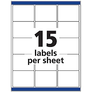Avery ID Labels, Sure Feed Technology, Permanent Adhesive, 2" x 2-5/8", 5 Packs (6572)