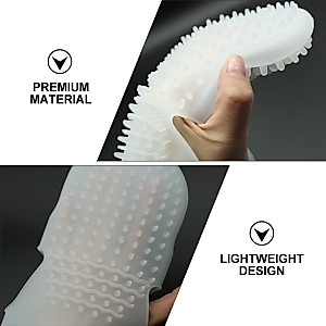 FRCOLOR 3 Pcs Scorpion Brush Silicone Massage Brush Muscle Massage Glove Massage Kit Silicone Body Scrubber Hand Held Massager Palm Massage Glove White Glove Brush Clean