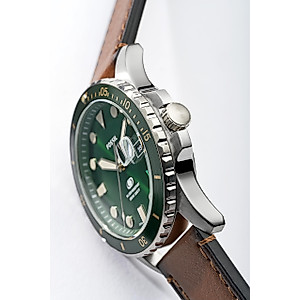 Fossil Men's Fossil Blue Quartz Stainless Steel and Leather Three-Hand Watch, Color: Silver, Sand (Model: FS5946)