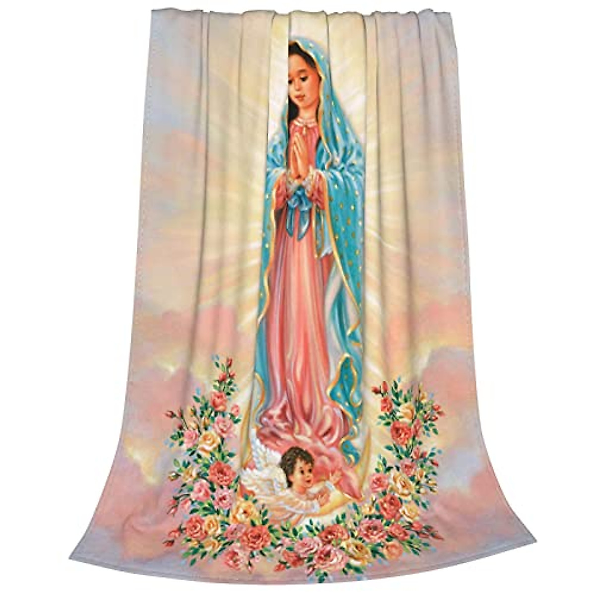 Virgin Mary Blanket Soft Warm Lightweight Cozy Plush Throw Blanket 50x40