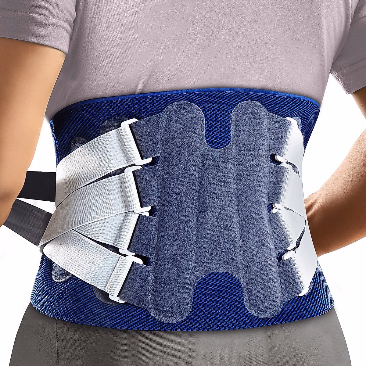 NEENCA Back Support Brace, Adjustable Lumbar Support for Pain Relief of Back/Lumbar/Waist, Waist Wrap with Spring Stabilizers for Injury, Herniated Disc,Sciatica, Scoliosis and more - FSA/HSA APPROVED