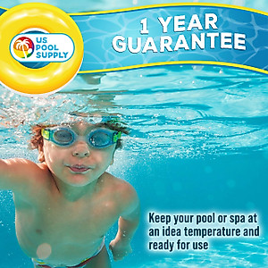 U.S. Pool Supply Floating Buoy Pool Thermometer with Jumbo Easy-to-Read Temperature Display, Teal Blue, Tether String - Measures Water Up to 110° F & 40° C - Swimming Pools, Spas, Hot Tubs, Ponds