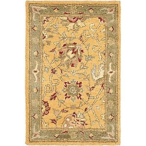 SAFAVIEH Antiquity Collection 2'3" x 4' Gold AT21C Handmade Traditional Oriental Premium Wool Accent Rug