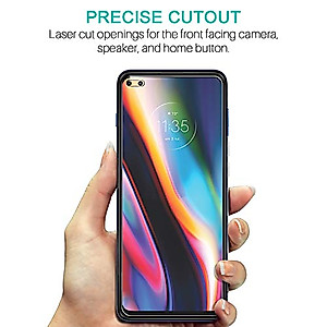 LK 3 Pack Screen Protector Compatible for Motorola Moto G 5G Plus/Moto One 5G/Moto One 5G UW Tempered Glass 9H Hardness, Case Friendly