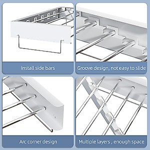 tonchean Wall Mounted Drying Rack Collapsible, Laundry Drying Rack 31.5" Wide, 13.2 Linear Ft Carbon Steel Quality Upgrade 110lb Capacity with Wall Template for Indoor Outdoor Drying Clothes