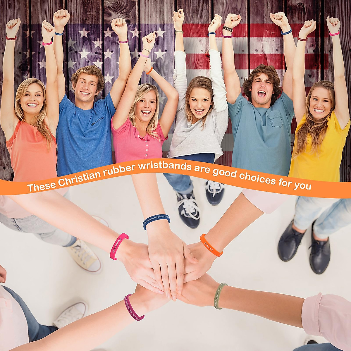 Estune 120 Pieces Bible Verses Bracelets Motivational Quote Rubber Wristbands Religious Silicone Bracelet Inspirational Silicone Wristbands Stretch Unisex for Men Women Party