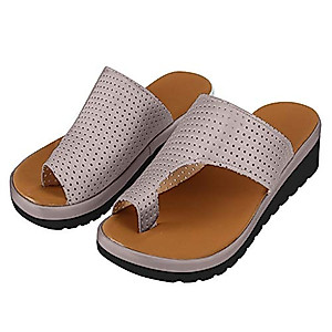 HunYUN 2019 New Women Thick Bottomed Sandal Shoes Wedge Heel Sandals Clip Toe Summer Beach Shoes