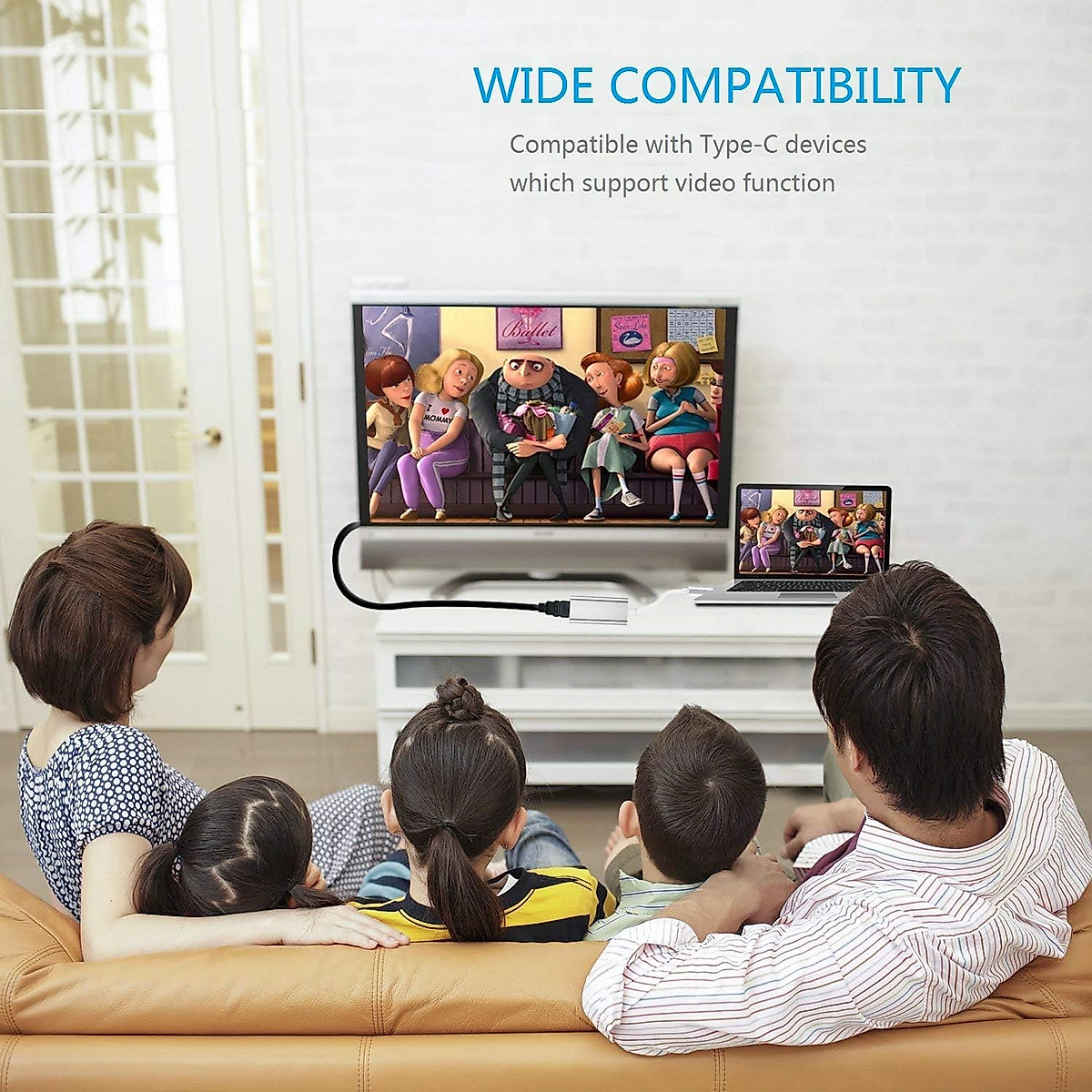 USB C to HDMI Adapter, Type C to HDMI Converter (Thunderbolt 3 Compatible) 4K@30Hz for MacBook Pro, Google Chromebook Pixel,Dell XPS Samsung Galaxy S8/9/10Note 8/9, iMac and More