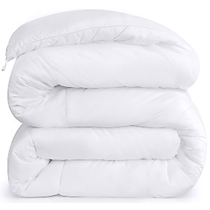 Utopia Bedding Down Alternative Comforter (Queen, White) - All Season Comforter - Plush Siliconized Fiberfill Duvet Insert - Box Stitched