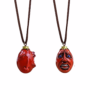 VNYIGDJS Anime Berserk Necklace Keychain - Sacrifice Rune ＆ Behelit Necklace Berserk Sword keychain (Behelit Necklace-2pcs)