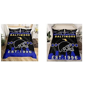 Erosebridal Full Fitted Sheet + Duvet Cover for Baltimore