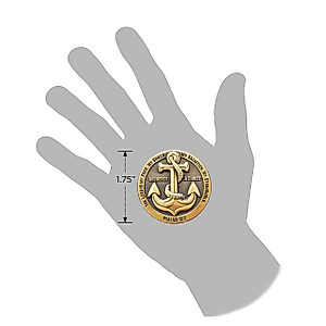 Anchored in Christ, The Lord is My Rock, I Know The Plans I Have for You, Antique Gold Plated Challenge Coin, Jeremiah 29:11 Graduation Gift