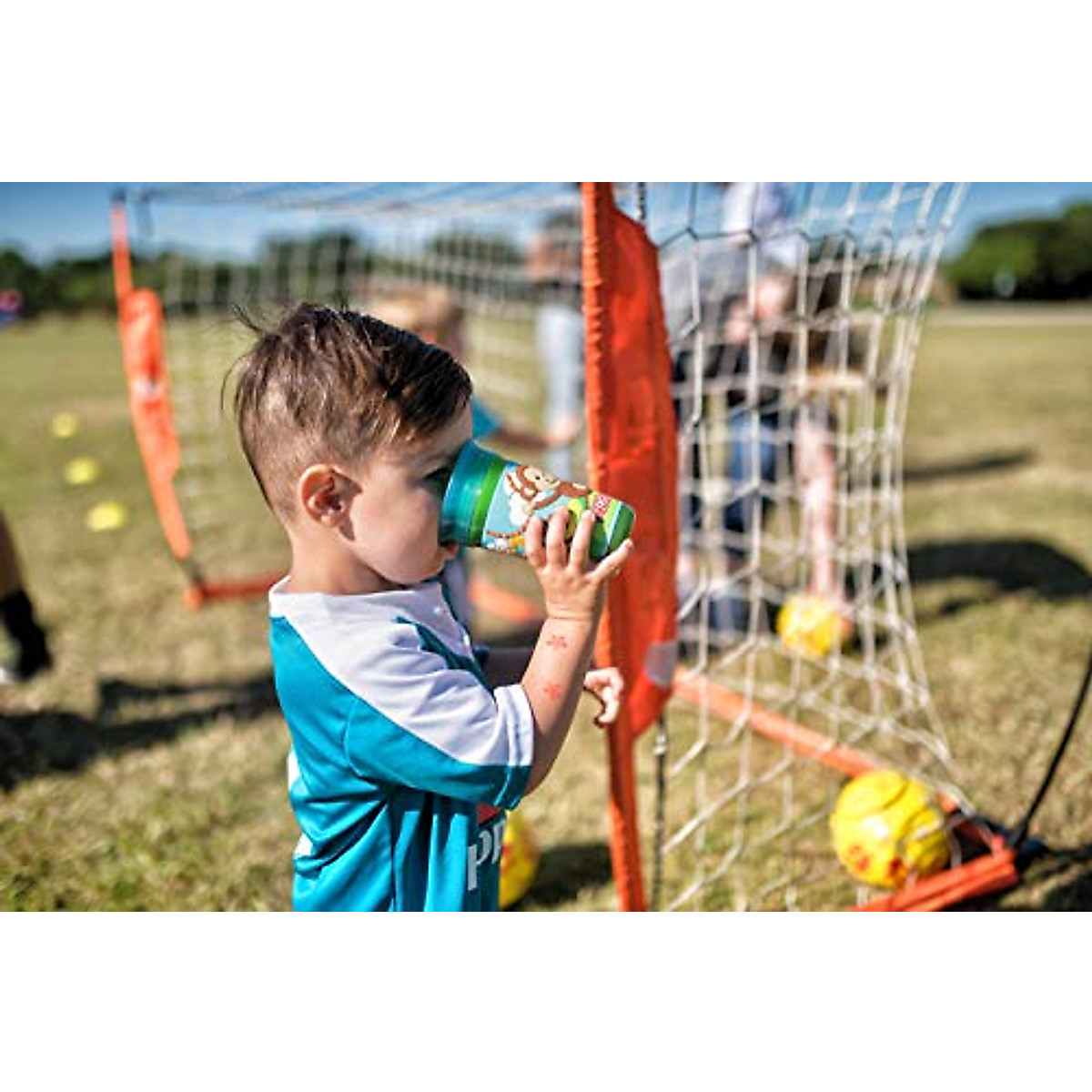 Nuby 360 Degree Easy Sip 3D Grip Wonder Cup with Printed Silicone Sleeve, Purple, Butterfly, 10 Oz