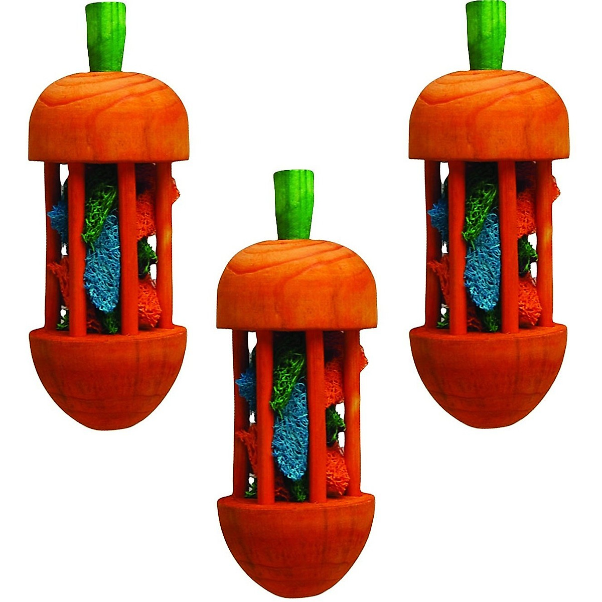 Kaytee 3 Pack of Carrot Carousel Chew Toys, Large, for Rabbits and Other Small Animals
