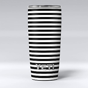 Design Skinz Slate Black Bold Hoizontal Lines - Skin Decal Vinyl Wrap Kit Compatible with The Yeti Rambler Cooler Tumbler Cups