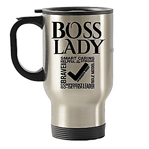 SpreadPassion Boss Lady Stainless Steel Travel Insulated Tumblers Mug- gifts for women