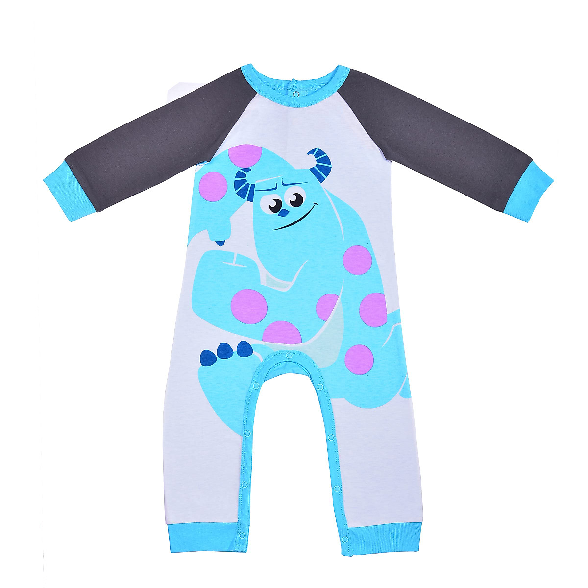 Disney Baby Monsters Inc Mike and Sully Coveralls, Blue, 6 Months (Pack of 3)