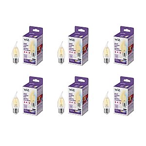 WiZ Clear 40W BA11 Tunable White Filament LED Smart Candle-Shaped Bulb - Pack of 1 - E26- Indoor - Connects to Your Existing Wi-Fi - Control with Voice or App - Matter Compatible