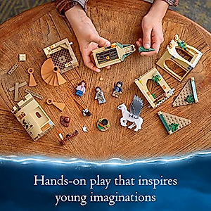 LEGO Harry Potter Hogwarts Courtyard: Sirius's Rescue 76401 Castle Tower Toy, Collectible Set with Buckbeak Hippogriff Figure and Prison Cell