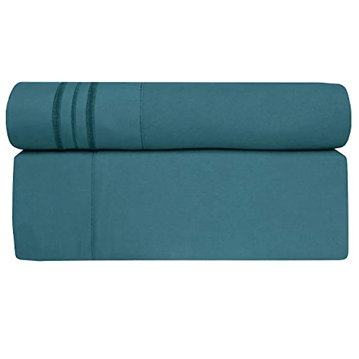 Split King Sheets - Breathable Luxury Sheets with Full Elastic & Secure Corner Straps Built In - 1800 Supreme Collection Extra Soft Deep Pocket Bedding Set, Sheet Set, Split King Size, Teal