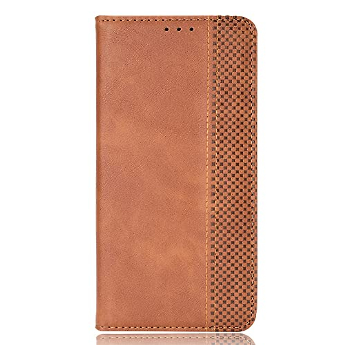 MojieRy Phone Cover Wallet Folio Case for LG V60 THINQ 5G, Premium PU Leather Slim Fit Cover for V60 THINQ 5G, 1 Transparent Photo Frame Slot, 2 Card Slots, Easy Carry, Brown