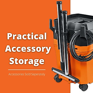 Fein Turbo I Wet/Dry Dust Extractor - 5.8-Gallon Capacity, 151 CFM Suction, Anti-Static System, Quiet 66 dB Operation - Includes Hose and Filter - 92035236090