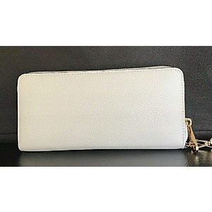 Michael Kors Jet Set Travel Large Travel Leather Continental Wallet (Light Cream)