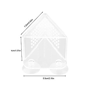 Pssopp Aquarium Cone Red Worm Feeder Fish Tank V-Shape Brine Shrimp Feeder Acrylic Fish Feeding Cup with Suction Cups and Tweezer