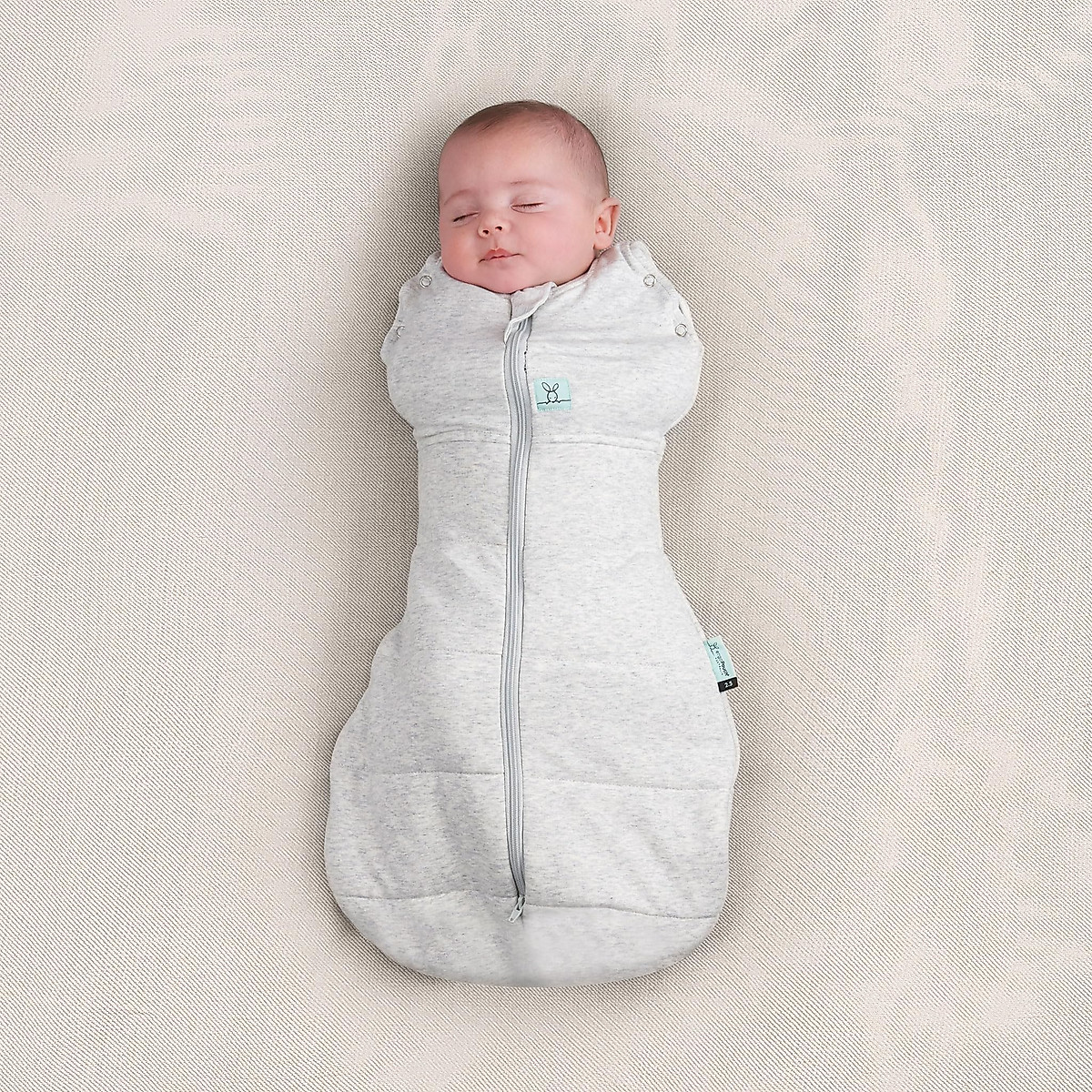 ergoPouch 1.0 Tog Jersey Sleeping Bag - Organic Cotton Baby Sleeping Bag, Made of Soft & Breathable Material for Peaceful Night's Sleep (Grey Marle, 8-24 months)