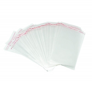 Borningfire 200 Pcs 3x4 Clear Resealable Cello/Cellophane Bags Self Adhesive Sealing, Good for Bakery Candle Soap Cookie Prints Card