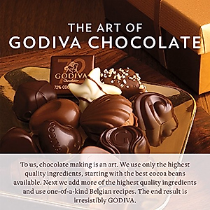 Godiva Chocolatier Assorted Chocolate Truffles Gift Box, Gold Ribbon, 12 pc.